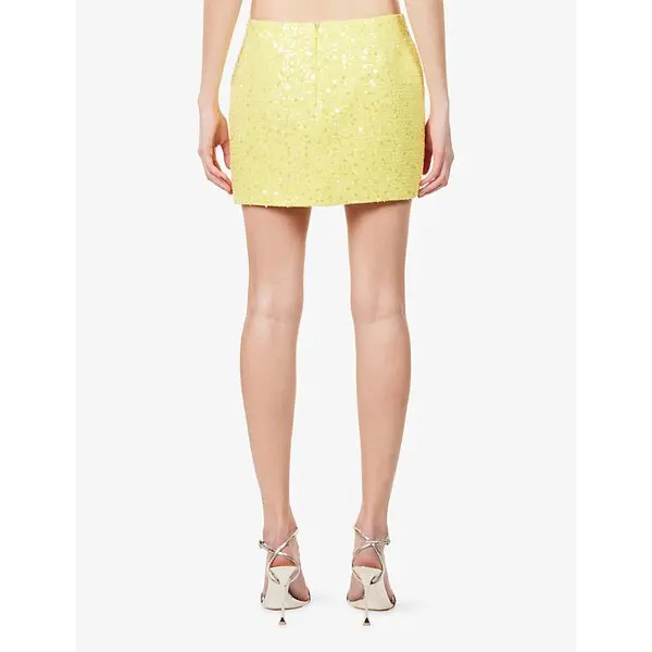 David Koma Sequinned Boucle Mini Skirt