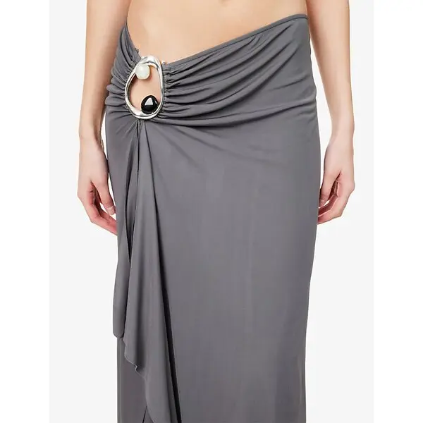 Christopher Esber Draped Jersey Midi Skirt
