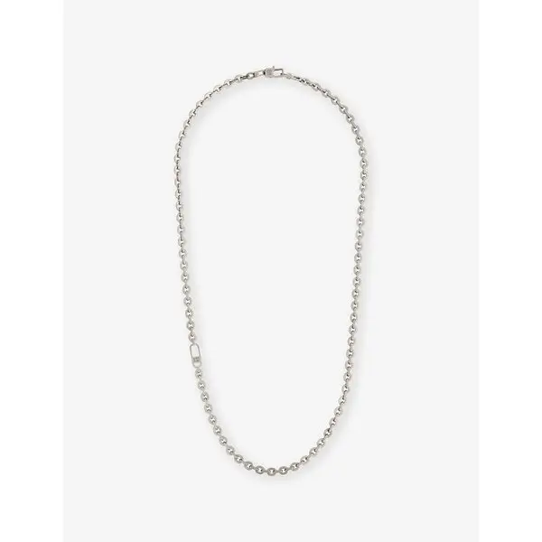 Tateossian Component Rhodium-plated Sterling Silver Necklace - Black
