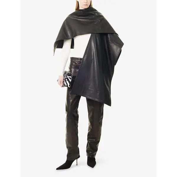 Nour Hammour Edra Leather Cape