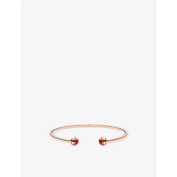 PIAGET Possession 18ct Rose-gold And Carnelian Cabochon Bangle - Pink Gold