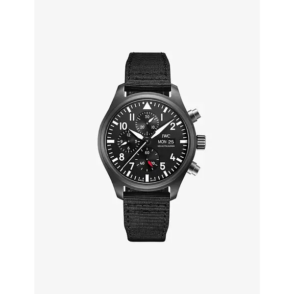 IWC SCHAFFHAUSEN Pilot's Chronograph Top Gun Ceramic Automatic Watch 44.5mm - Black Ceramic