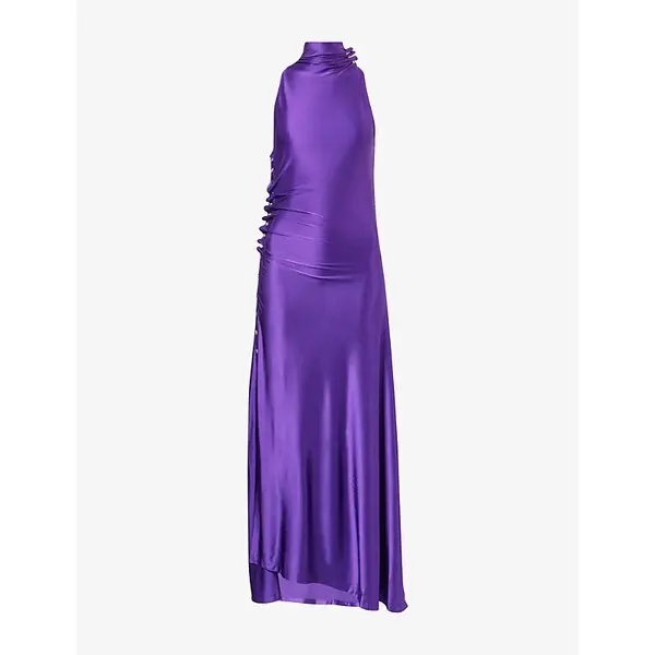 Rabanne High-neck Stretch-jersey Maxi Dress