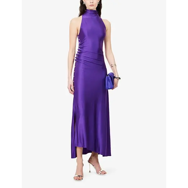 Rabanne High-neck Stretch-jersey Maxi Dress