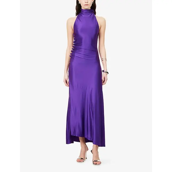 Rabanne High-neck Stretch-jersey Maxi Dress