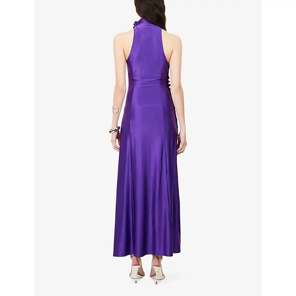 Rabanne High-neck Stretch-jersey Maxi Dress