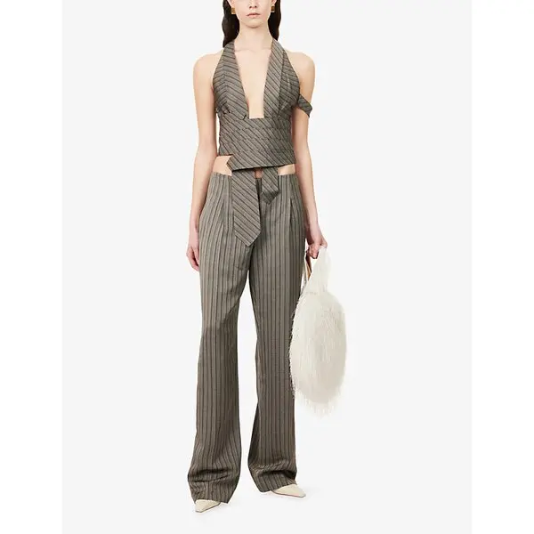 Christopher Esber Reyer Tailored Tie Woven Top