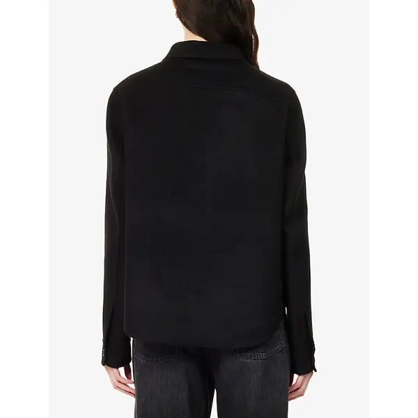 Acne Studios Zip-up Wool-blend Jacket With Patch Pocket