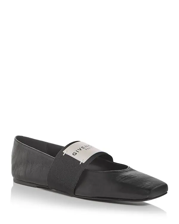 Givenchy Sliced Square Ballerina Flats - Black
