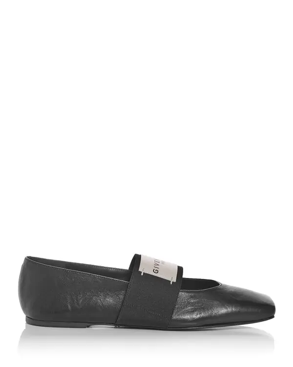 Givenchy Sliced Square Ballerina Flats - Black