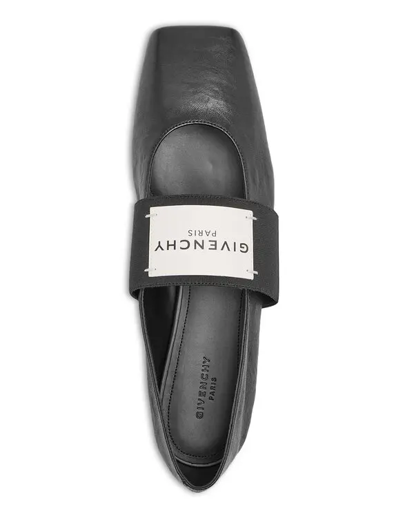Givenchy Sliced Square Ballerina Flats - Black