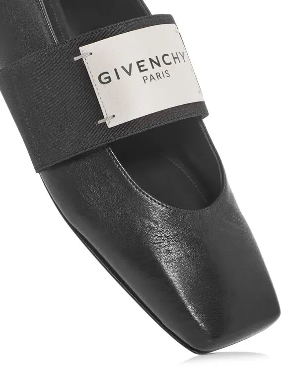 Givenchy Sliced Square Ballerina Flats - Black