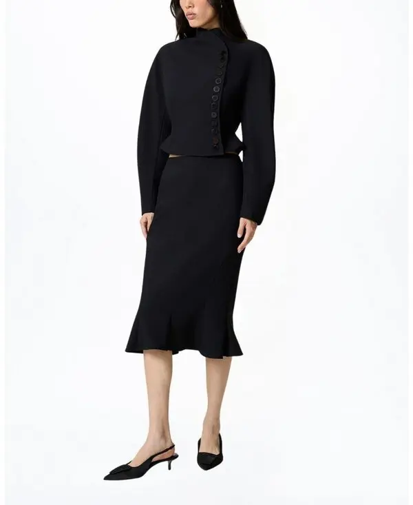 NOCTURNE Asymmetric Buttoned Tailored Jacket