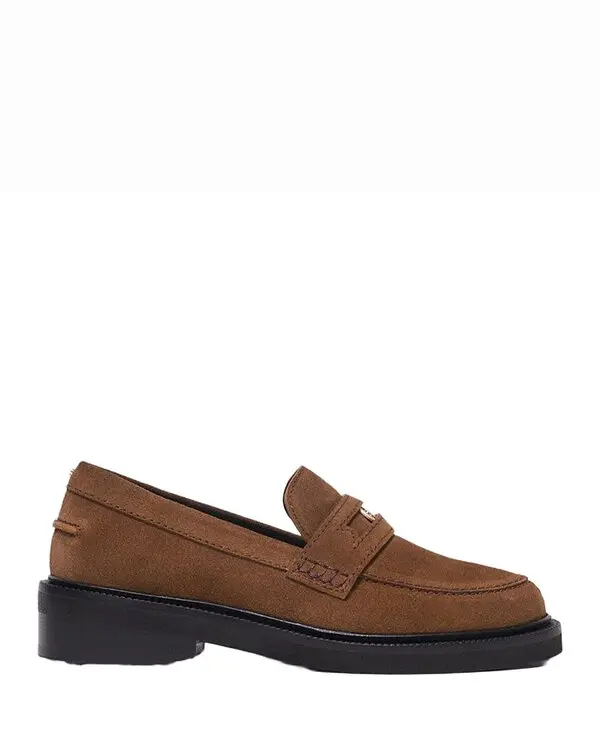 Maje Suede Loafers - Camel