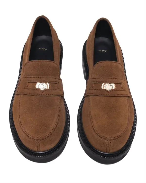 Maje Suede Loafers - Camel