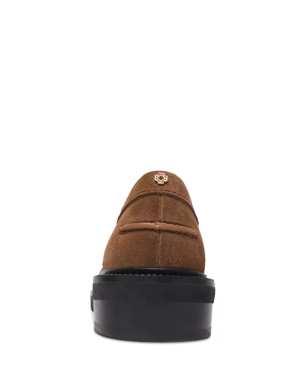 Maje Suede Loafers - Camel