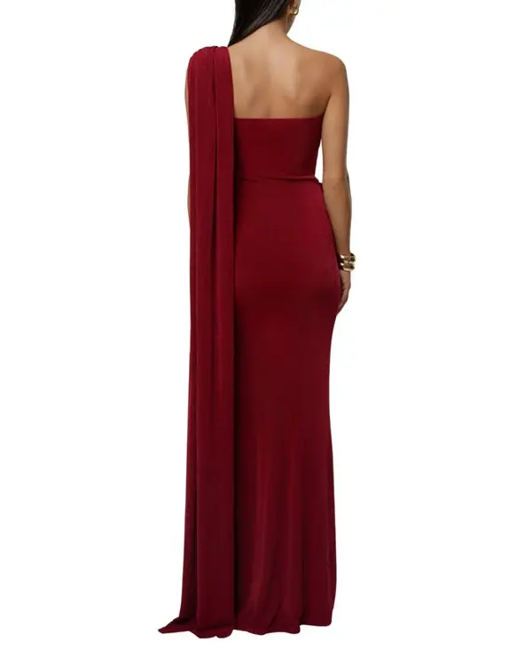 JLUXLABEL Golden Veil Maxi Dress - Red