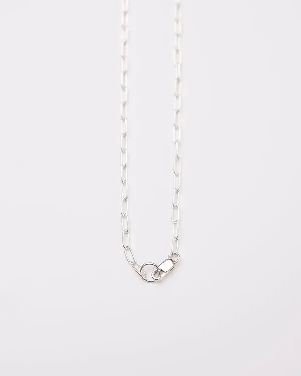 COG Leaf Pendant Necklace - Silver
