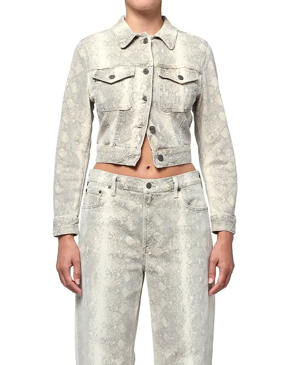 Citizens Of Humanity Charisse Shrunken Denim Jacket - Python