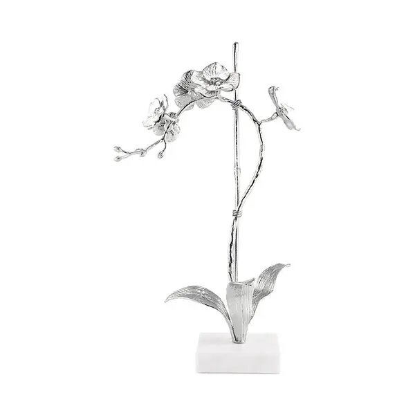 Michael Aram Silver Orchid Stem Sculpture Small - No Color