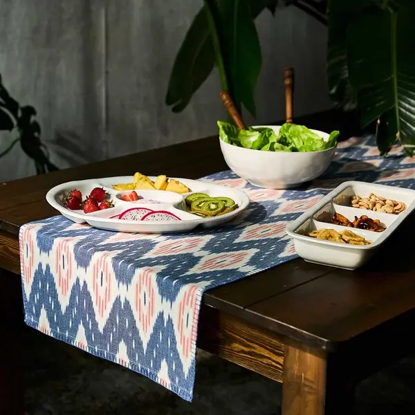 JULISKA Ikat Table Runner, 18 X 90 /pink