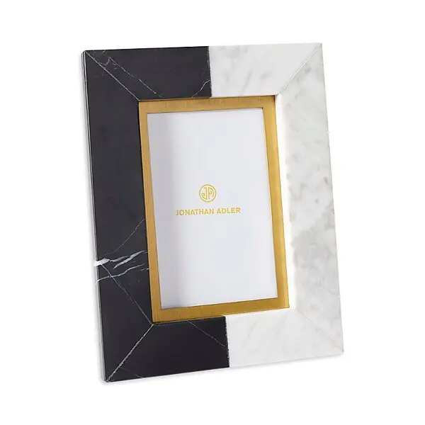 Jonathan Adler Marble Canaan Frame, 4 X 6 - Black/white Marble
