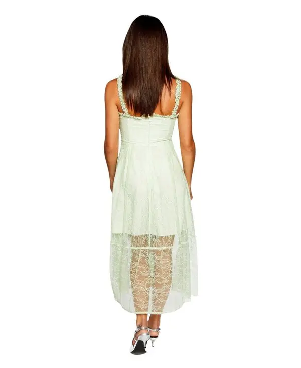 WAREHOUSE Runway Lace Detail Maxi Dress