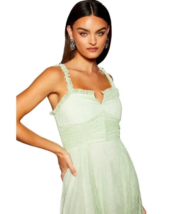 WAREHOUSE Runway Lace Detail Maxi Dress