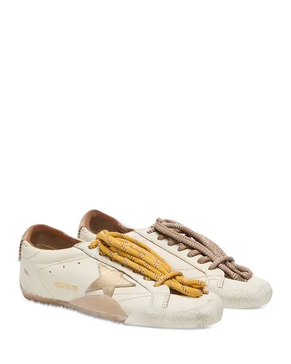 GOLDEN GOOSE True Star Nappa Leather Sneakers - White/gold