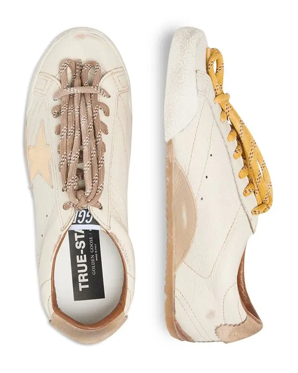 GOLDEN GOOSE True Star Nappa Leather Sneakers - White/gold