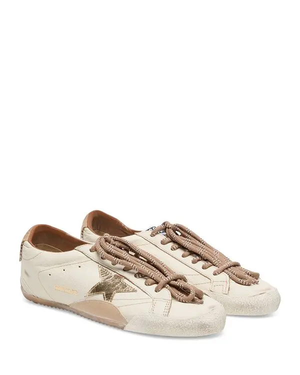GOLDEN GOOSE True Star Nappa Leather Sneakers - White/gold