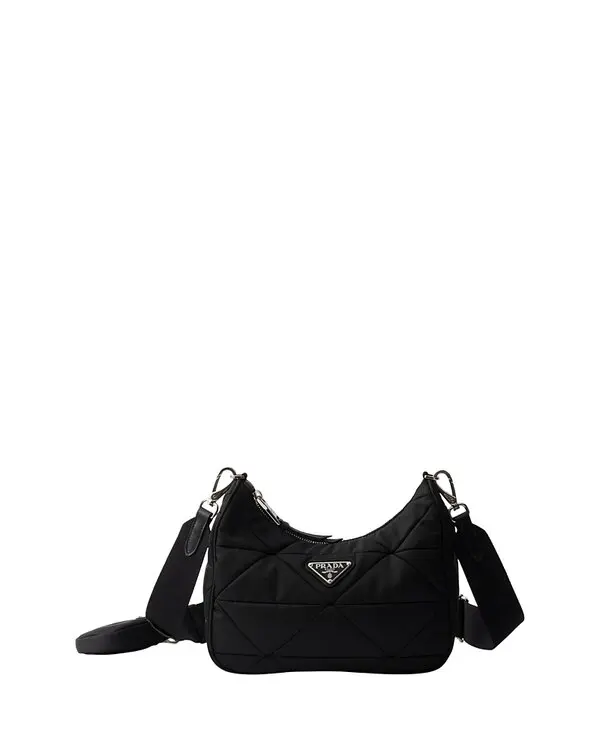 Prada Padded Re-nylon Shoulder Bag - Black
