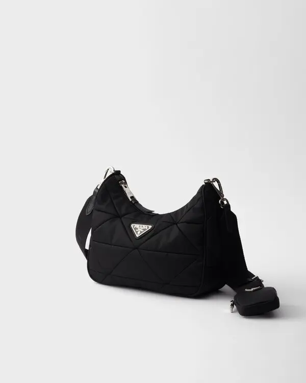 Prada Padded Re-nylon Shoulder Bag - Black