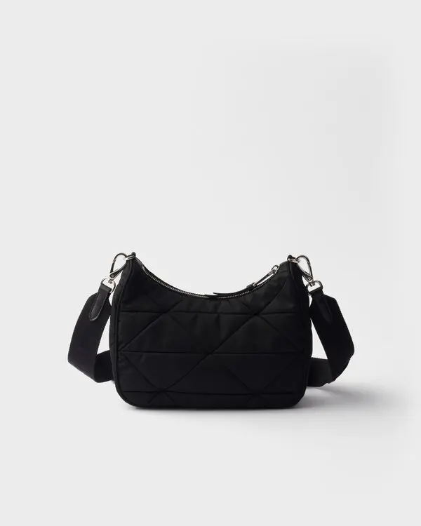 Prada Padded Re-nylon Shoulder Bag - Black