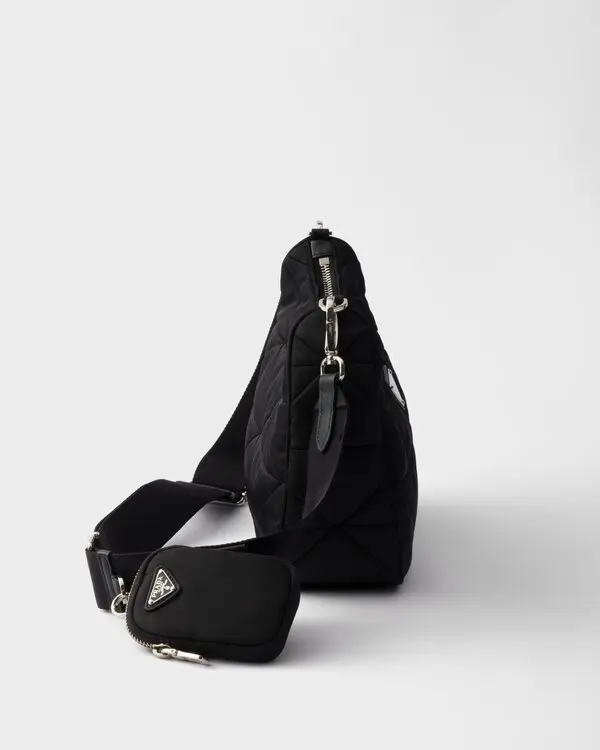 Prada Padded Re-nylon Shoulder Bag - Black