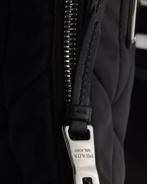 Prada Padded Re-nylon Shoulder Bag - Black
