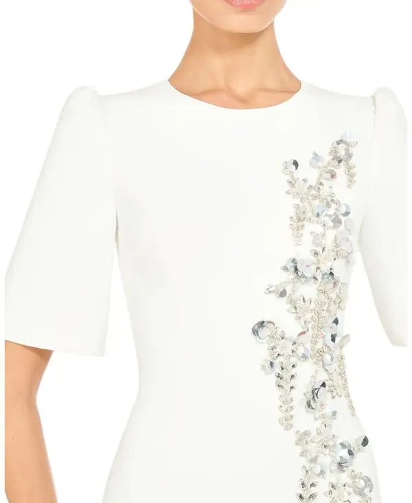 Jenny Packham Roma Midi Dress - Vanilla