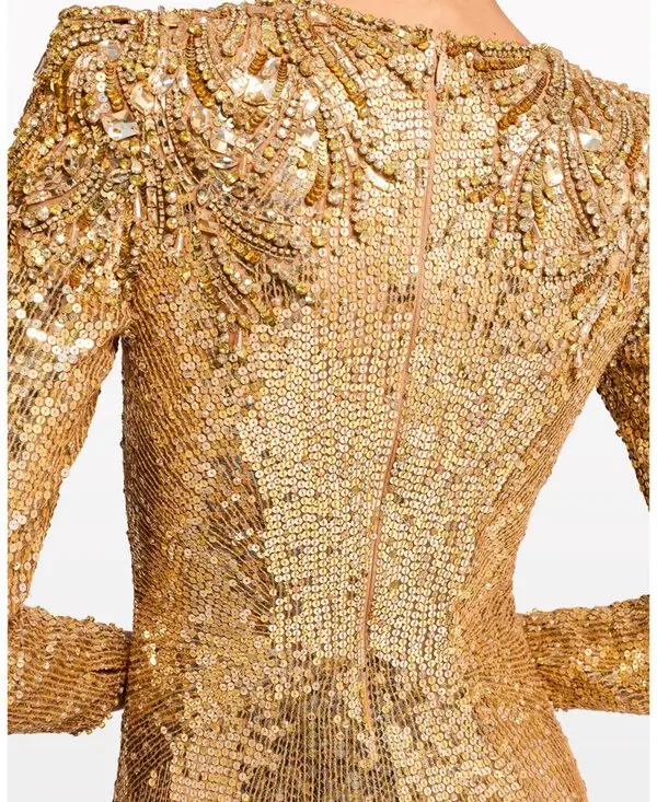 Jenny Packham Dulcet Sequin-embellished Gown - Caramel