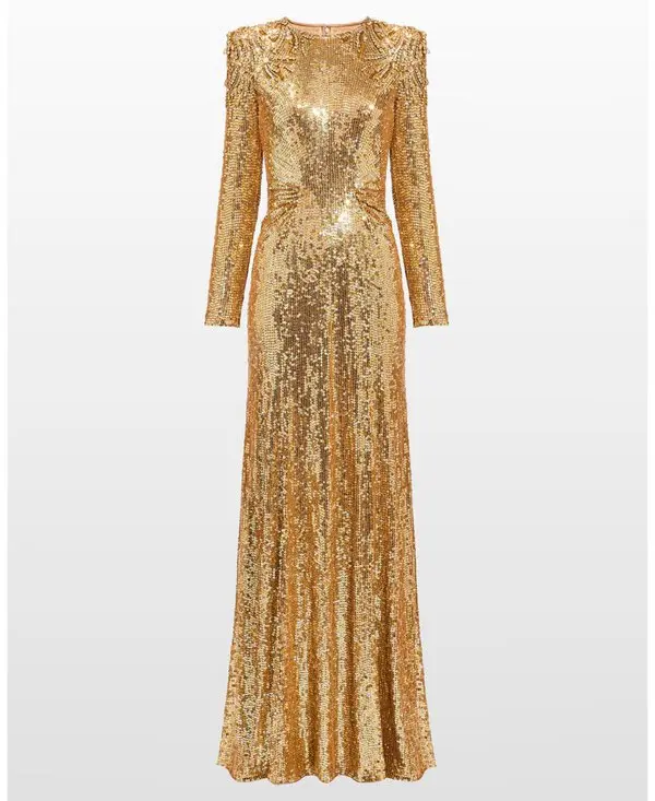 Jenny Packham Dulcet Sequin-embellished Gown - Caramel