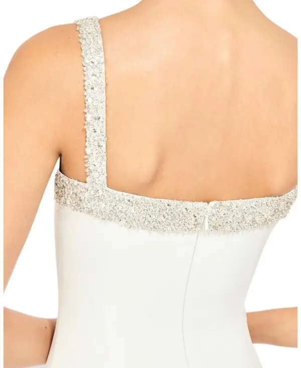 Jenny Packham Lucy Crystal-embellished Bow Midi Dress - Vanilla