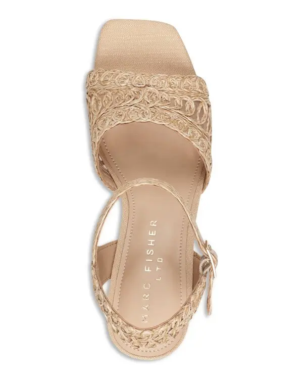 MARC FISHER LTD. Chayse Platform Sandals - Light Natural