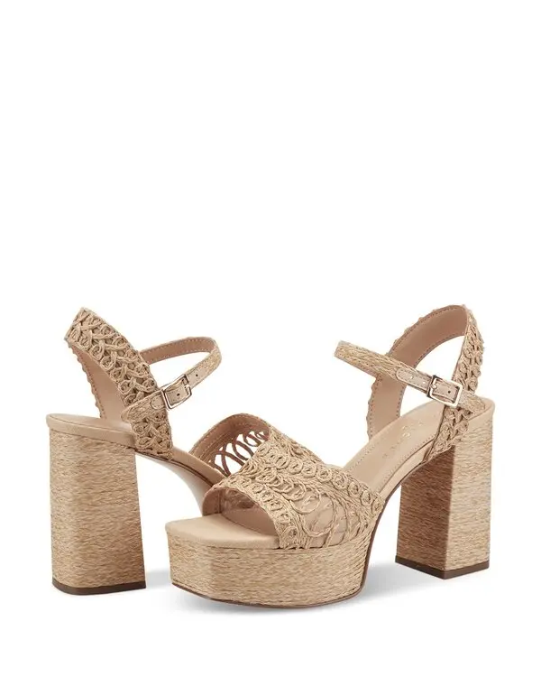 MARC FISHER LTD. Chayse Platform Sandals - Light Natural
