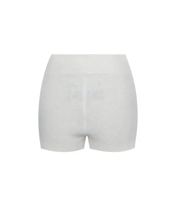 MISS CIRCLE Wool-blend Ribbed Knit Mini Shorts