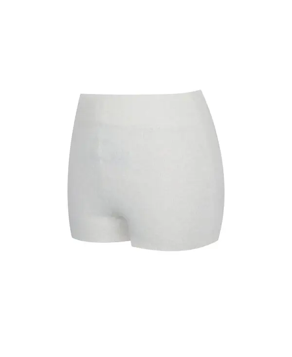 MISS CIRCLE Wool-blend Ribbed Knit Mini Shorts