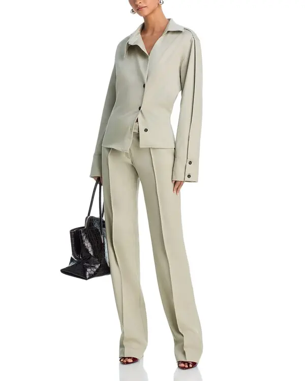 Attico Wool Shirt - Taupe