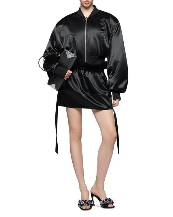 Attico Satin Bomber Jacket