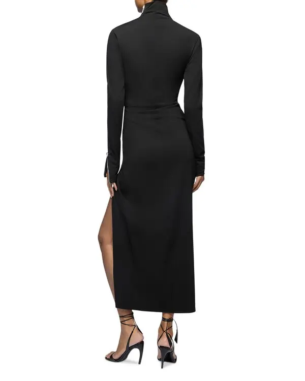Attico Zip Sleeve Midi Dress