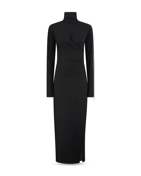 Attico Zip Sleeve Midi Dress