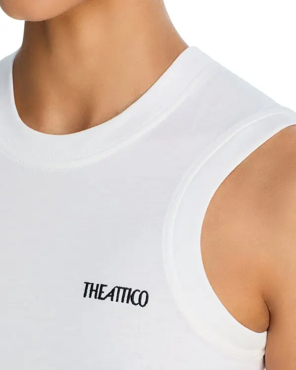 Attico Cotton Tank Top - White