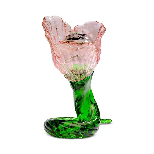 KOSTA BODA Uhv Homage Glass Flower - Clear/pink